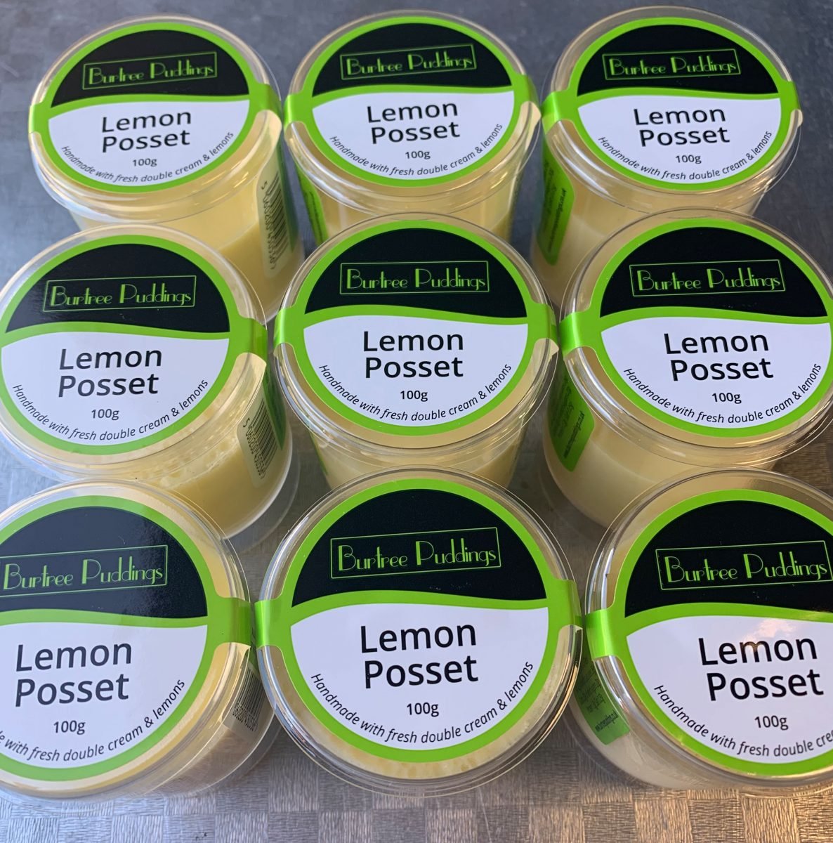 Lemon Posset Pudding Pots x4 - Burtree Puddings